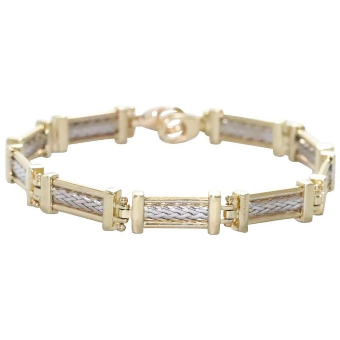 14 KT Two-tone Gold Bracelet - Etsy