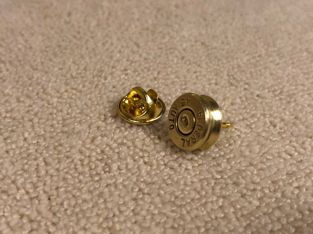 45 Caliber Spent Bullet Casing Lapel Pin - Etsy