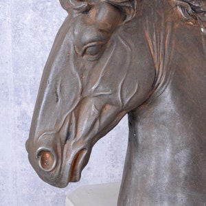 Horse Head Greek Statue Sculpture, Horse Head Figurine, Gray Horse ...