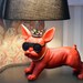 Red Bulldog Lamp, French Bulldog Statue Lamp, Modern Lamp Art Decor ...