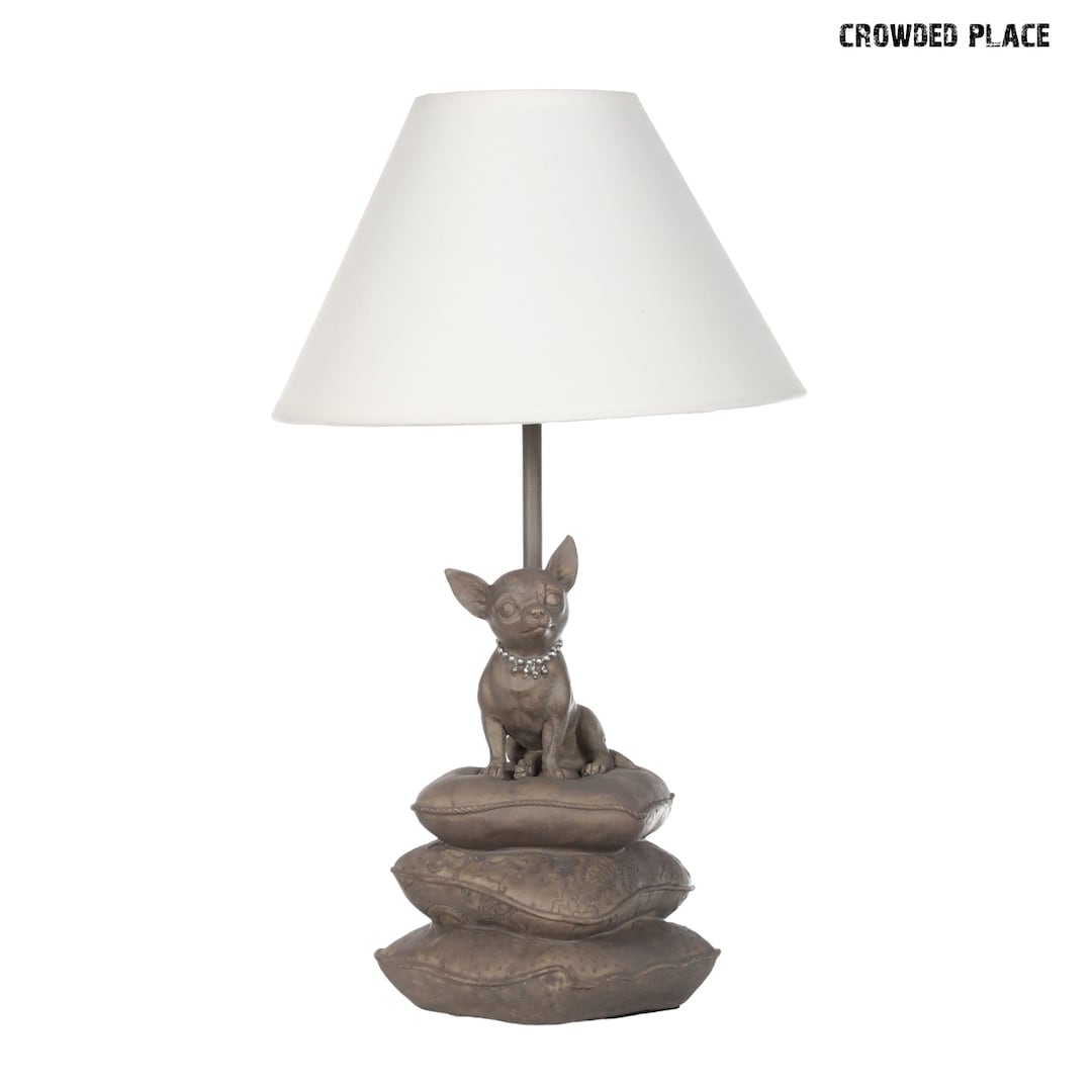 Chihuahua Dog Lamp, Statue Lamp With Dog, Modern Lamp Decor, Animal ...