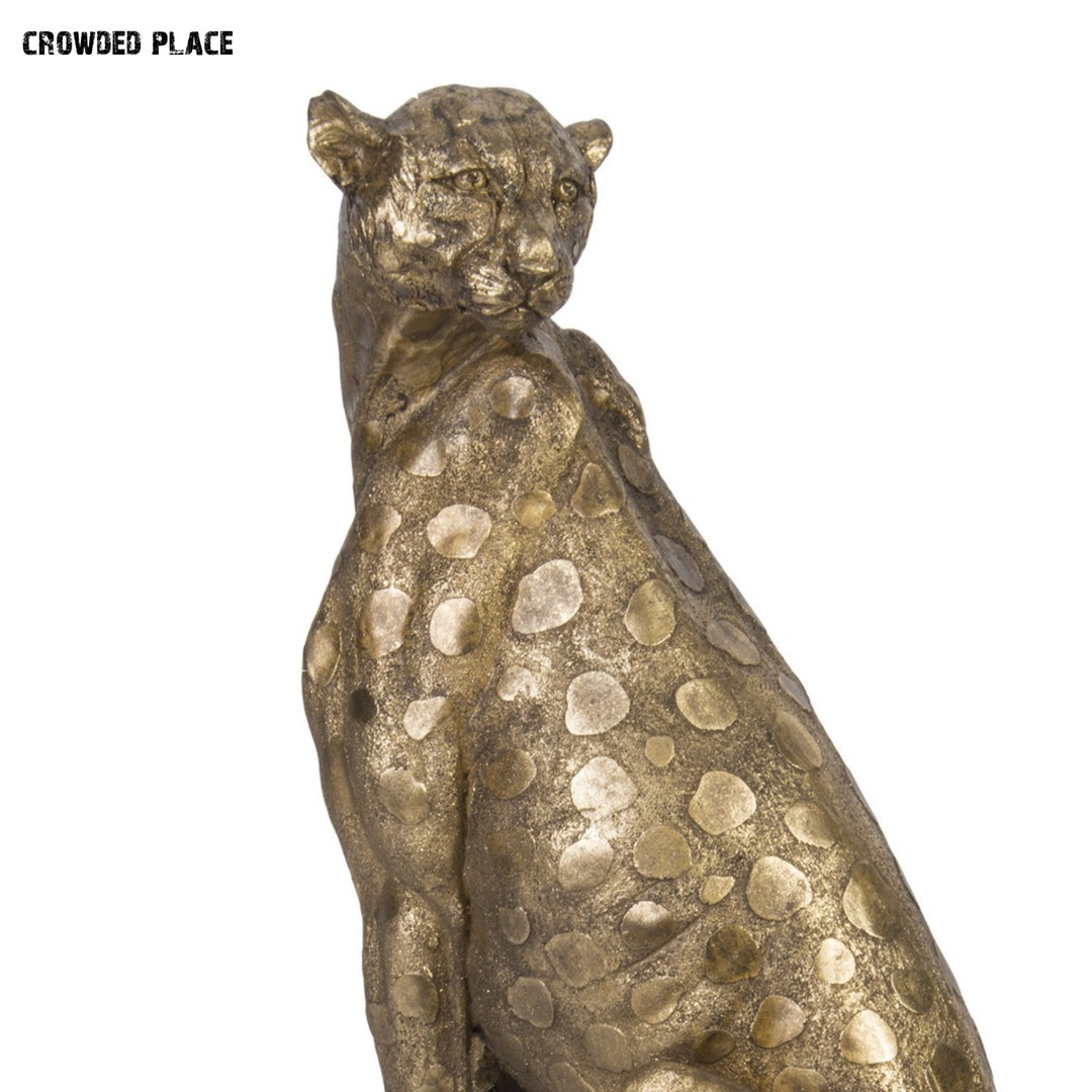 Big Cheetah Figurine, Animal Statue, Cheetah Sculpture, Animal Decor ...