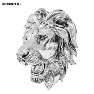 Large Lion Head - Wall Mounted, Animal Sculpture, Lion Head Wall Decor ...