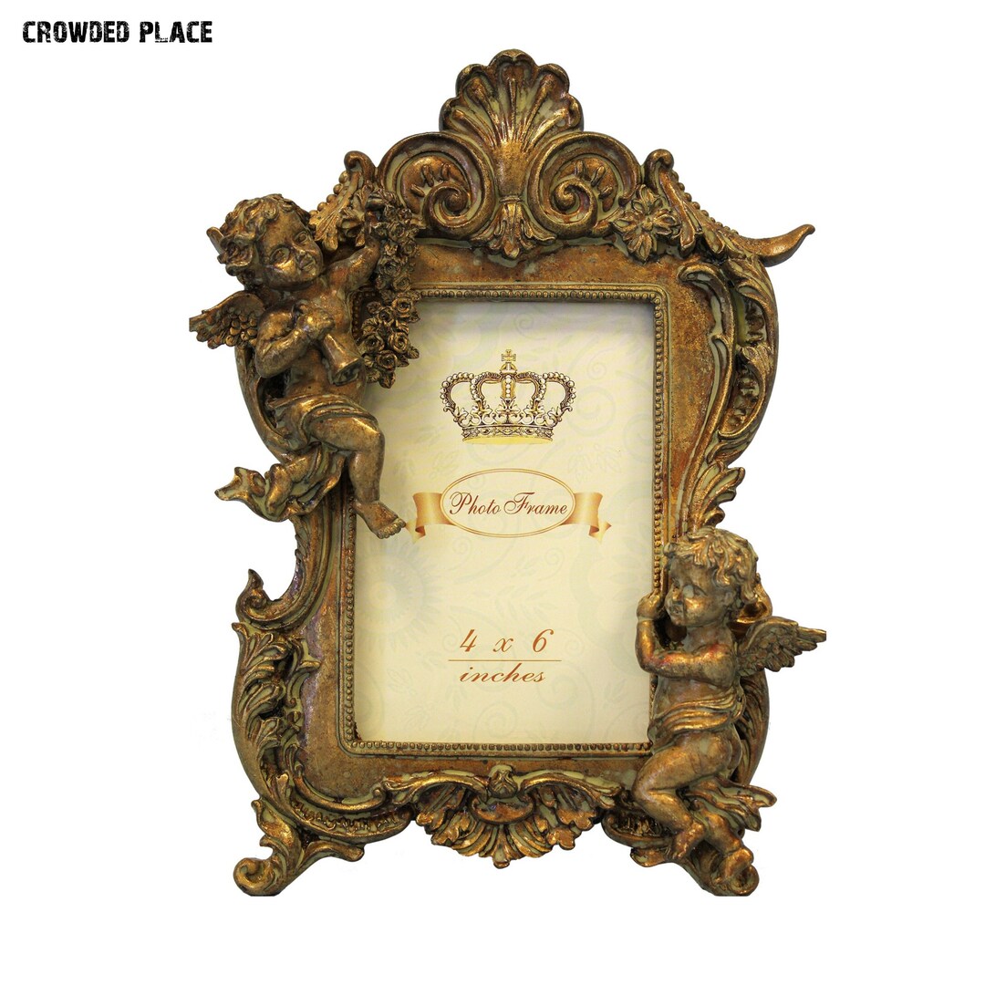 Unusual Palace Style Photo Frame With Angels, Richly Decorated Photo ...
