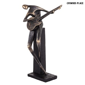 Abstract Guitarist Sculpture, Modern Bronze Resin Musician Statue - Etsy