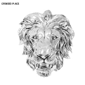 Large Lion Head - Wall Mounted, Animal Sculpture, Lion Head Wall Decor ...
