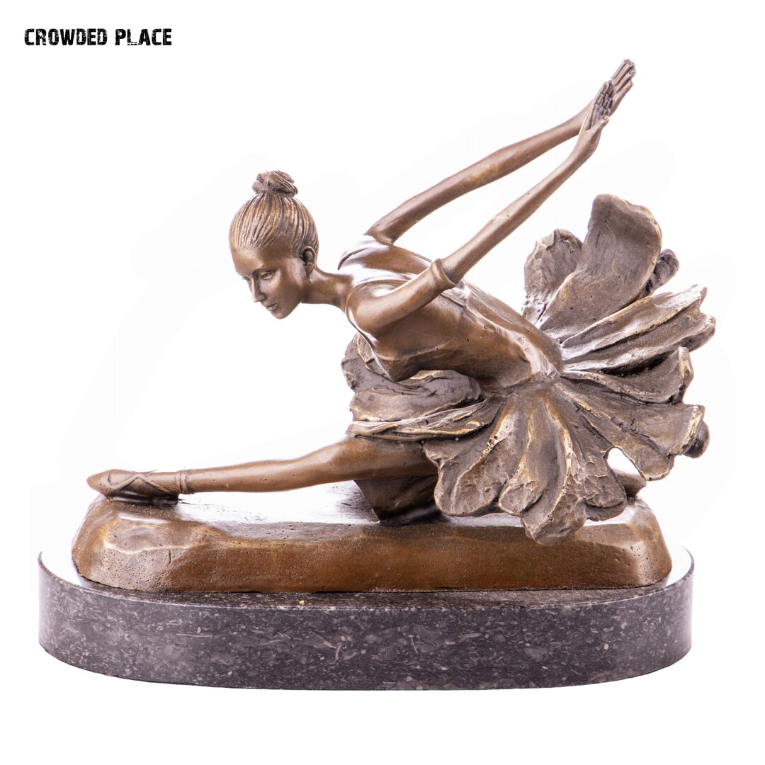 Ballet Dancer Bronze Figurine, Dancing Girl Statue, Dancing Woman ...