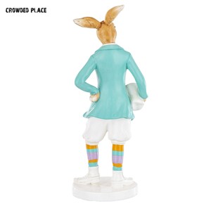 Colorful Rabbit Figurine, Rabbit Sculpture Decor, Spring Season Statue ...