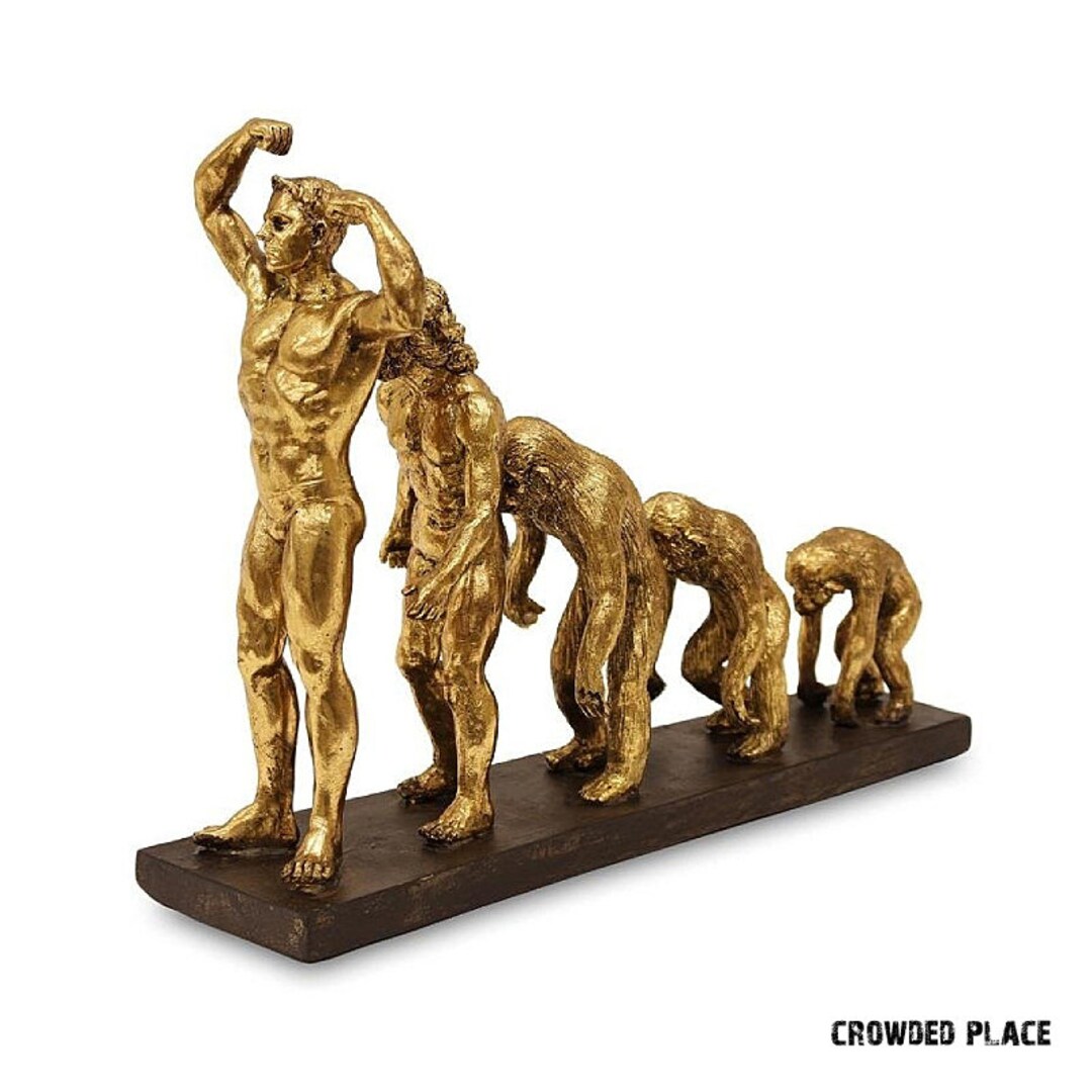 10x13 Human Evolution Statue Evolution of Man - Etsy