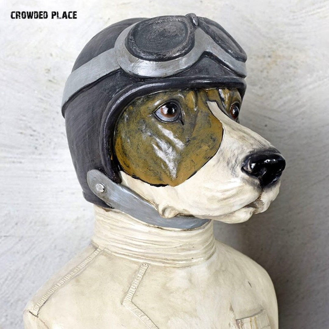 Handmade Dog Aviator Bust: Shabby Chic Home Decor (19 Inch) - Etsy UK