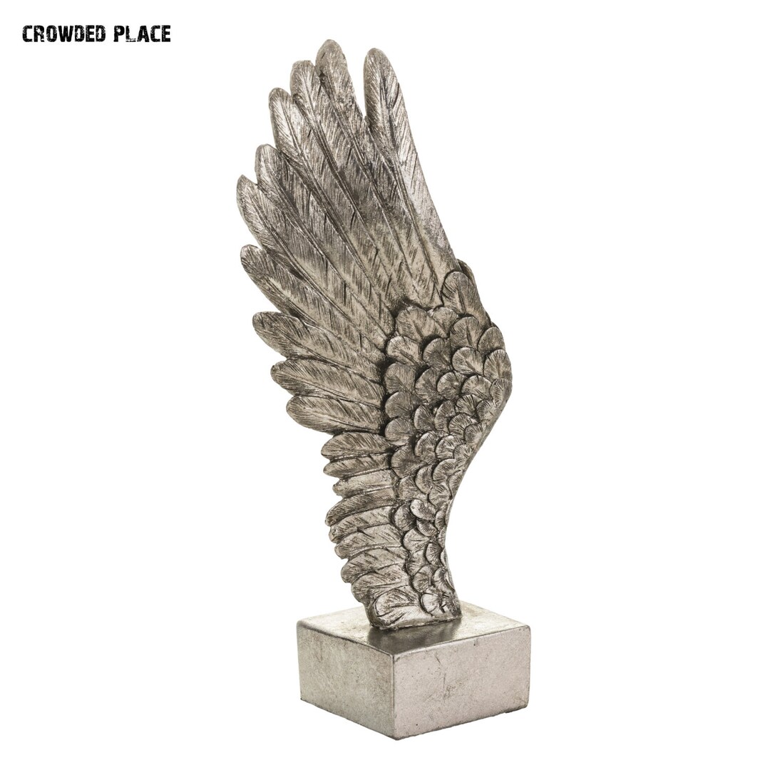 Realistic Silver Angel Wing 10x4 Inch, Angel Art Deco, Silver Home ...