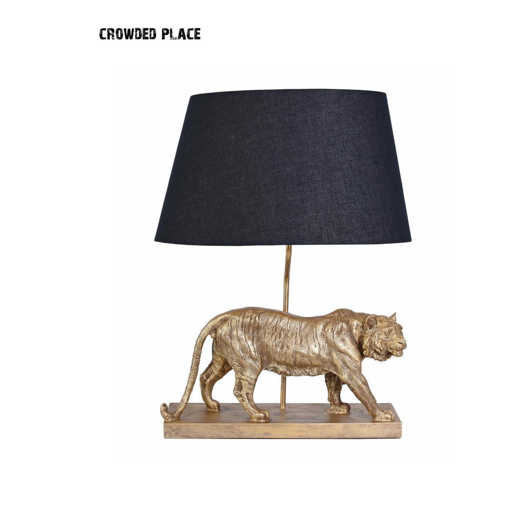 Golden Tiger Table Lamp: Glamour Style Animal Lamp - Etsy