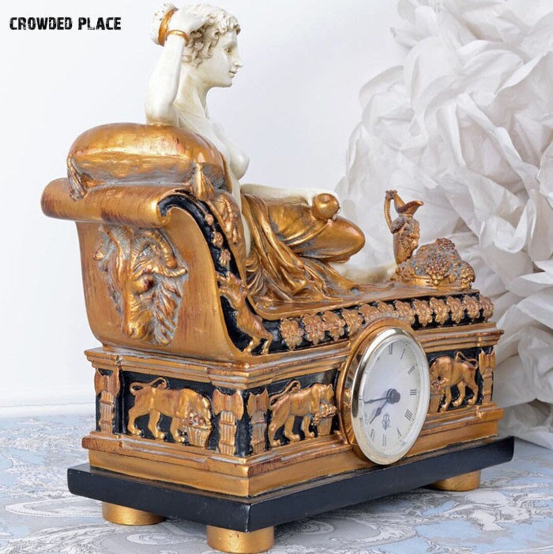 Mantel Clock With Figure of Venus in the Empire Style, Vintage Clock ...