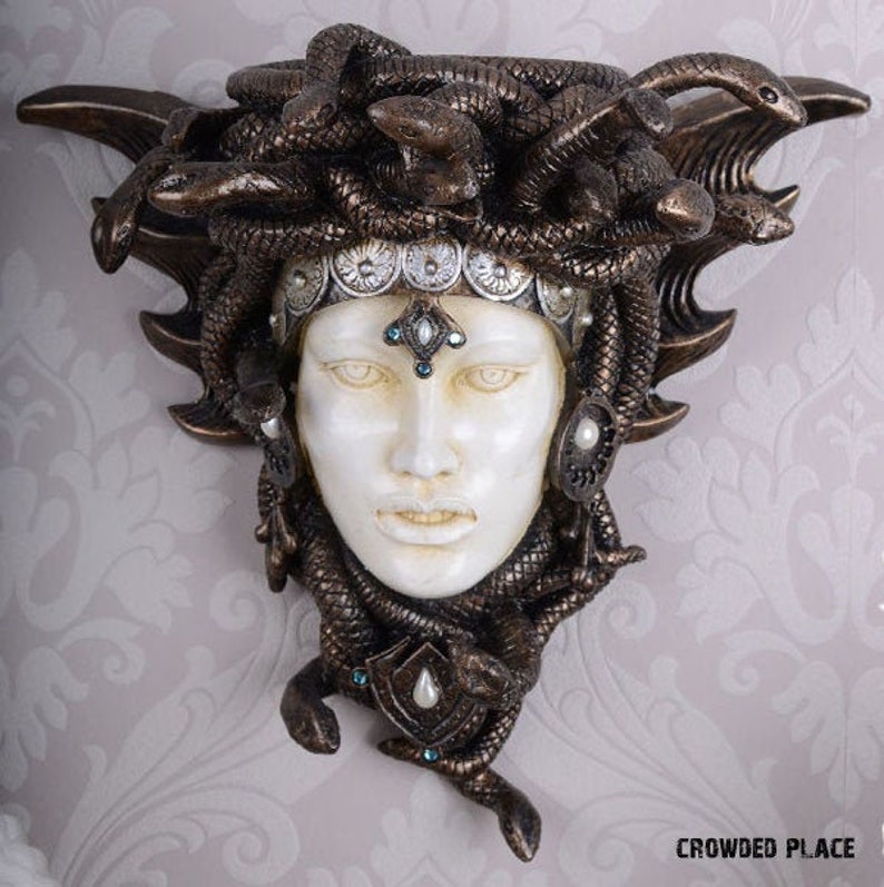 Medusa Sculpture for Wall 10x9 Medusa Wall Decor - Etsy