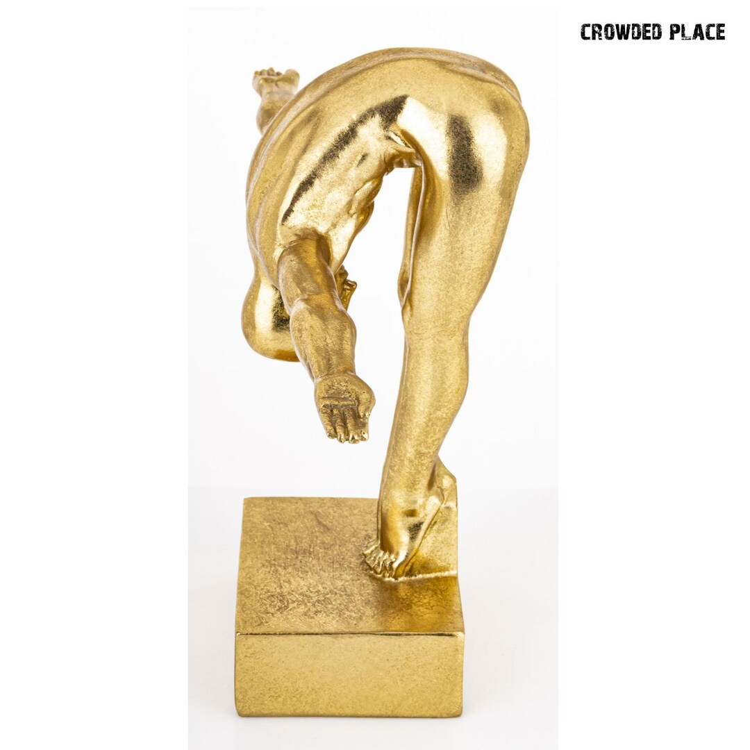 Gold Swimmer Statue: Modern Resin Athlete Sculpture, Sports Decor - Etsy