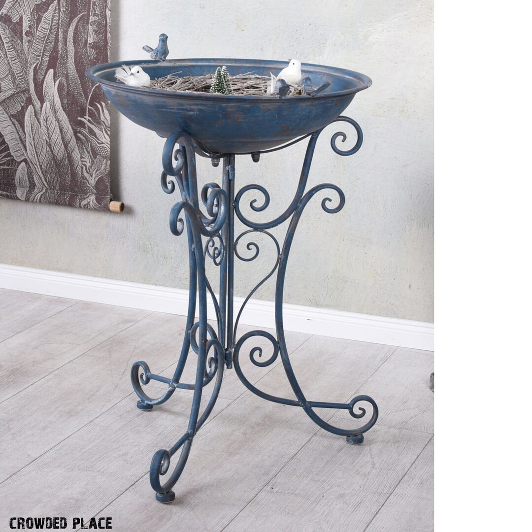 Wrought Iron Bird Bath: Handmade Rustic Garden Patio Decor - Etsy