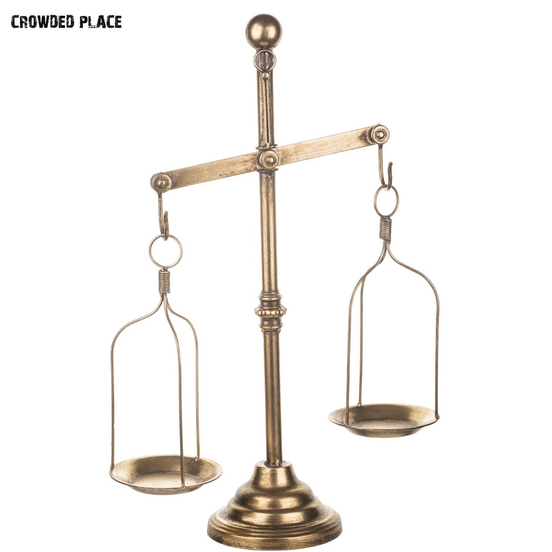 Large Kitchen Decorative Balance Scale, Gold Metal Vintage Style Scale ...