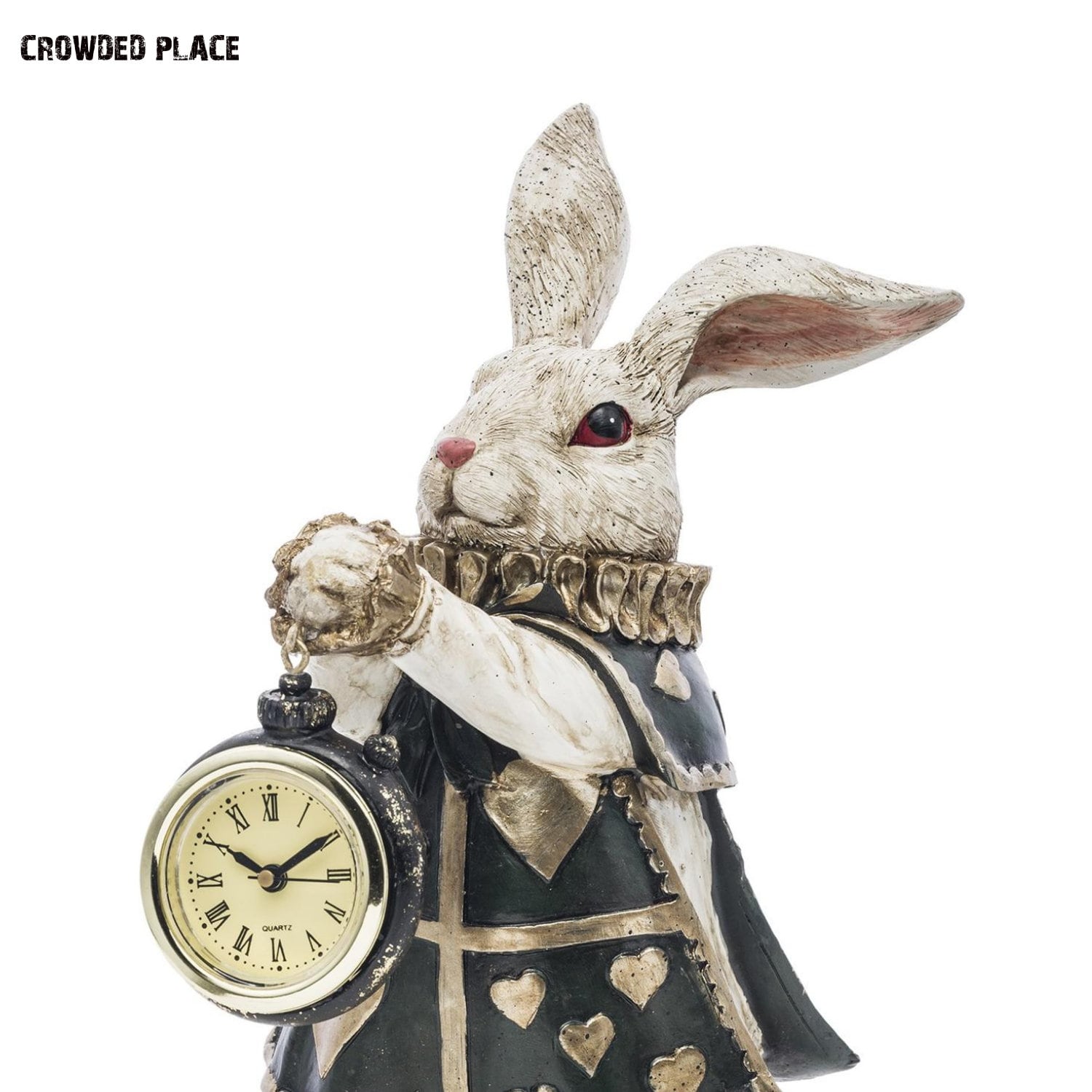 White Rabbit Clock Sculpture, Alice in Wonderland Resin Decor - Etsy