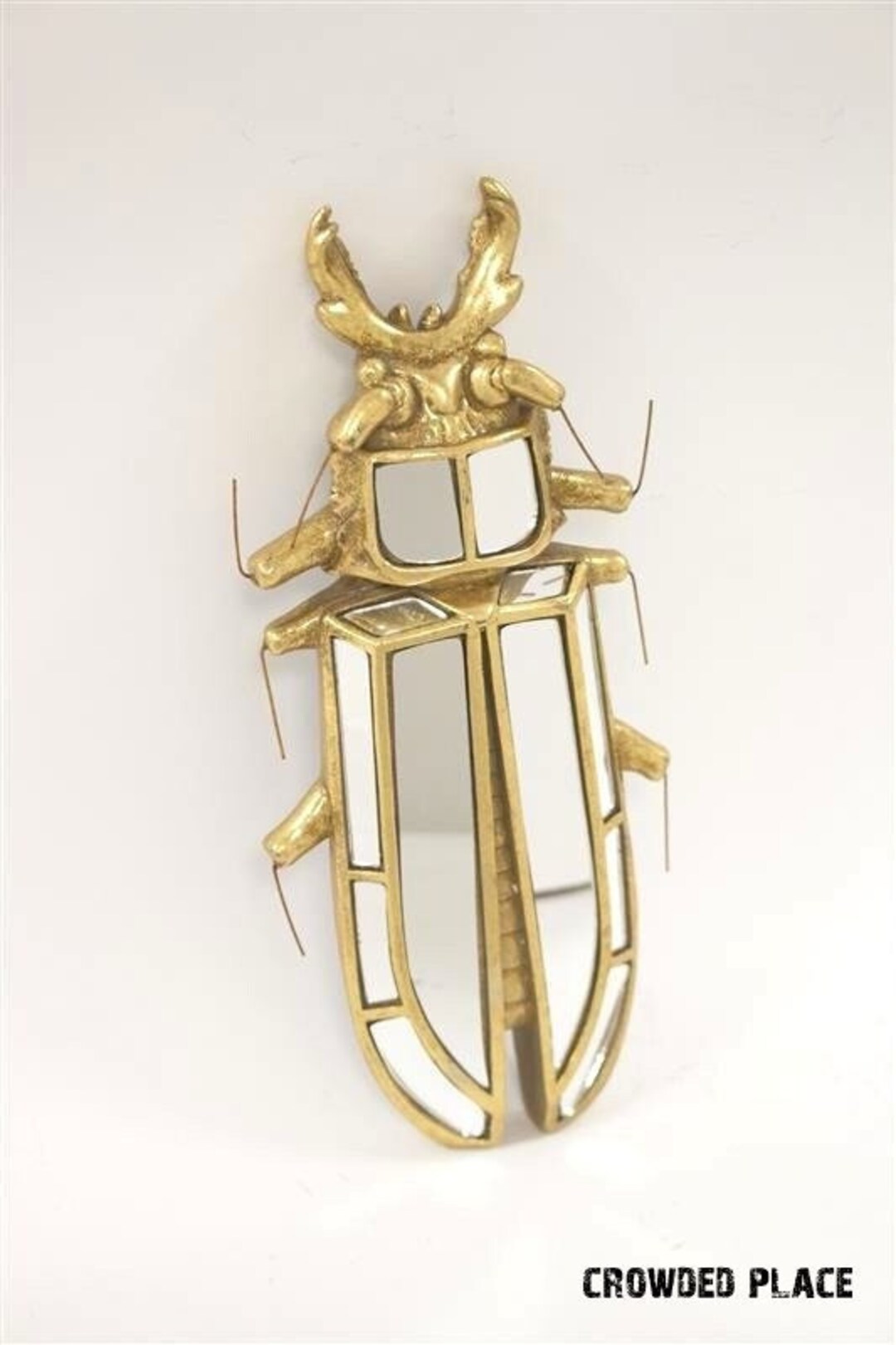 Beetle Wall Decor 14"x6", Golden Wall Decoration, Living Room Gift ...