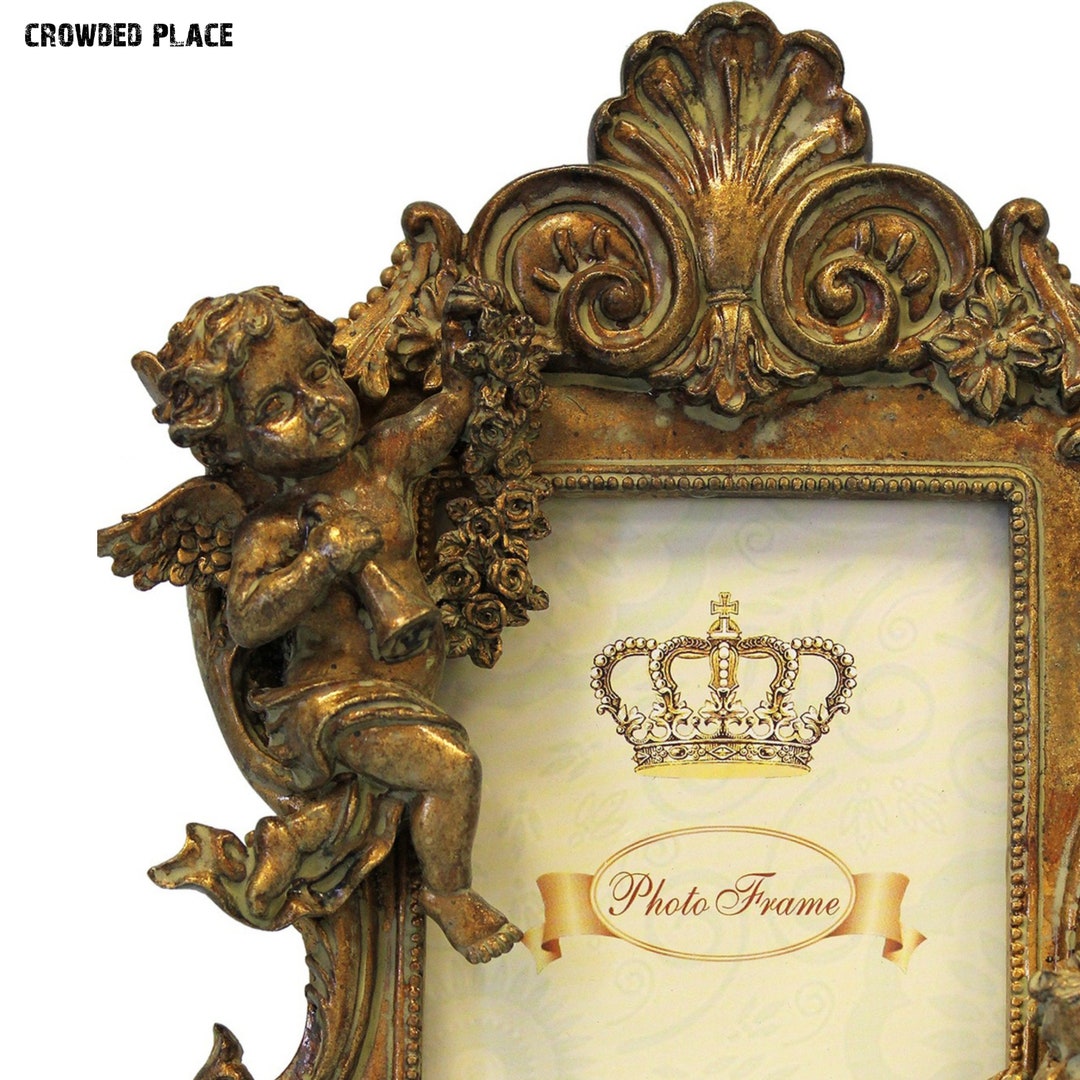 Unusual Palace Style Photo Frame With Angels, Richly Decorated Photo ...