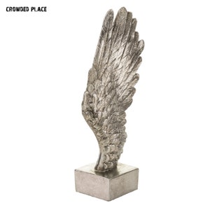Realistic Silver Angel Wing 10"x4" Inch, Angel Art Deco, Silver Home ...