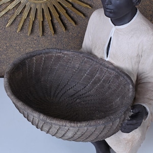 Black Man With Basket, Colonial Statues, Black Man Figurine, Decorative ...