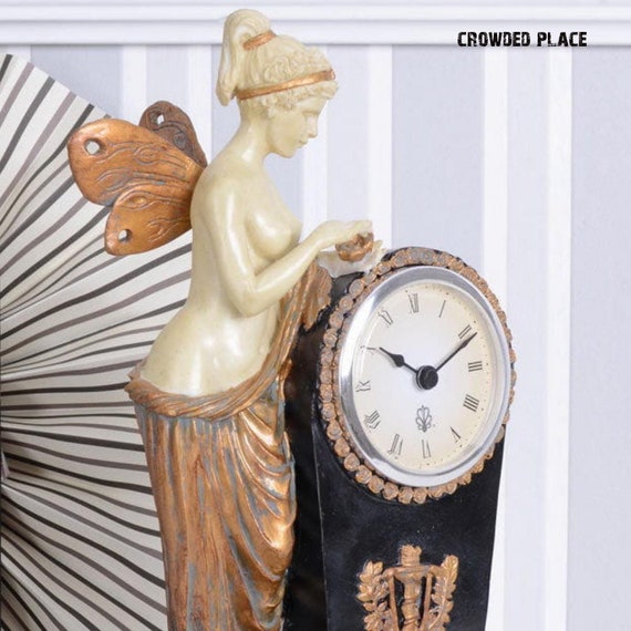 Empire Style Mantel Clock With Elf Figure Antique Style Table - Etsy