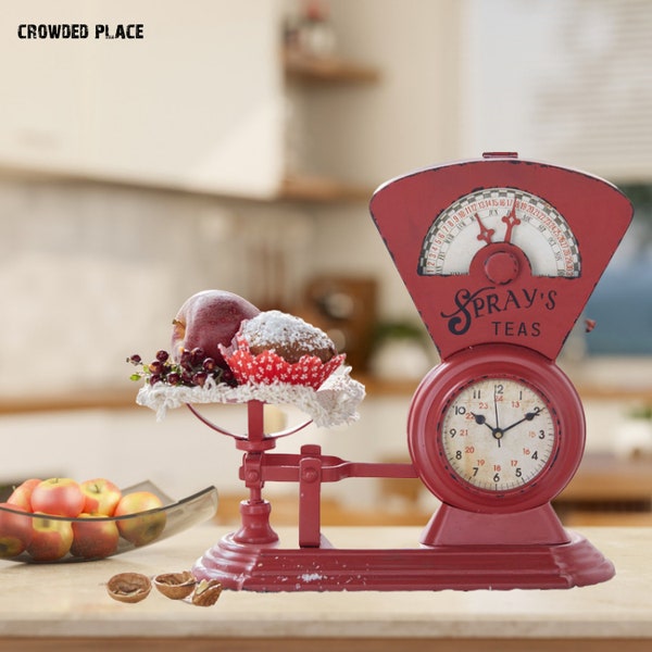 Red Kitchen Clock - Etsy