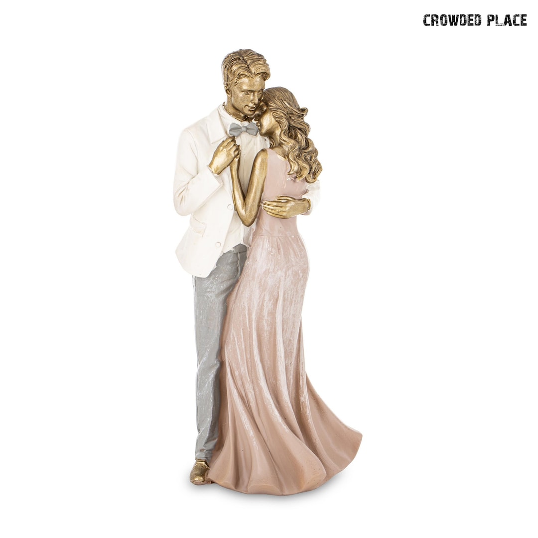 Romantic Couple Figurine, Elegant Wedding Statue, Bride and Groom ...