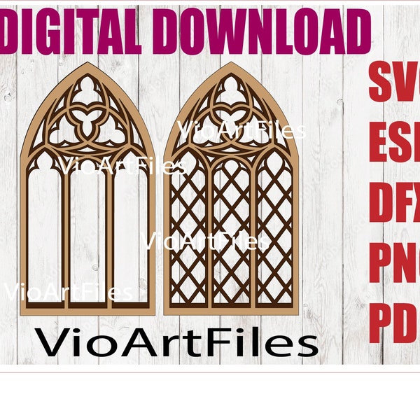 Gothic Window Stencils - Etsy