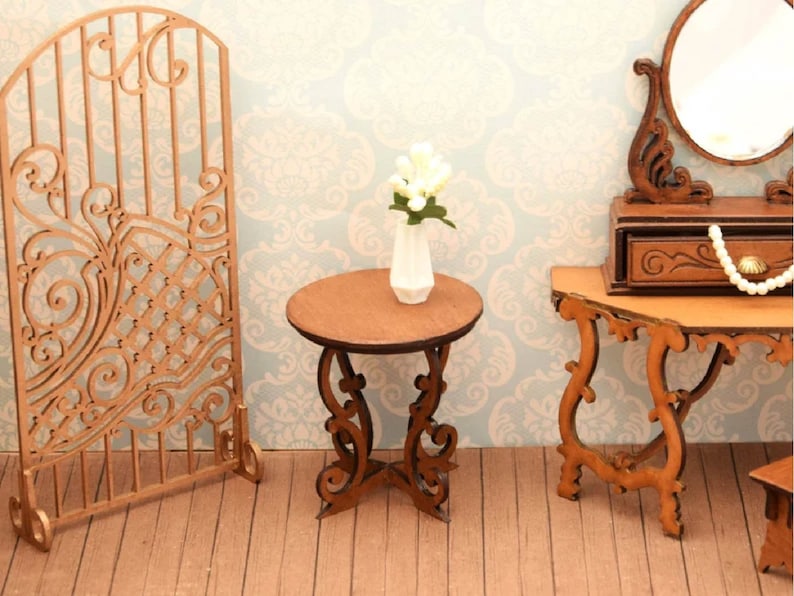 SVG Digital File Miniature Table Scale 1:12, Laser Template, Cricut ...