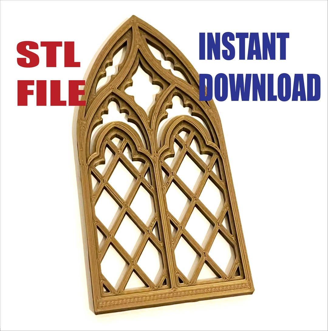 Cathedral Window STL File, Dollhouse Architecture 3D Print, Model ...