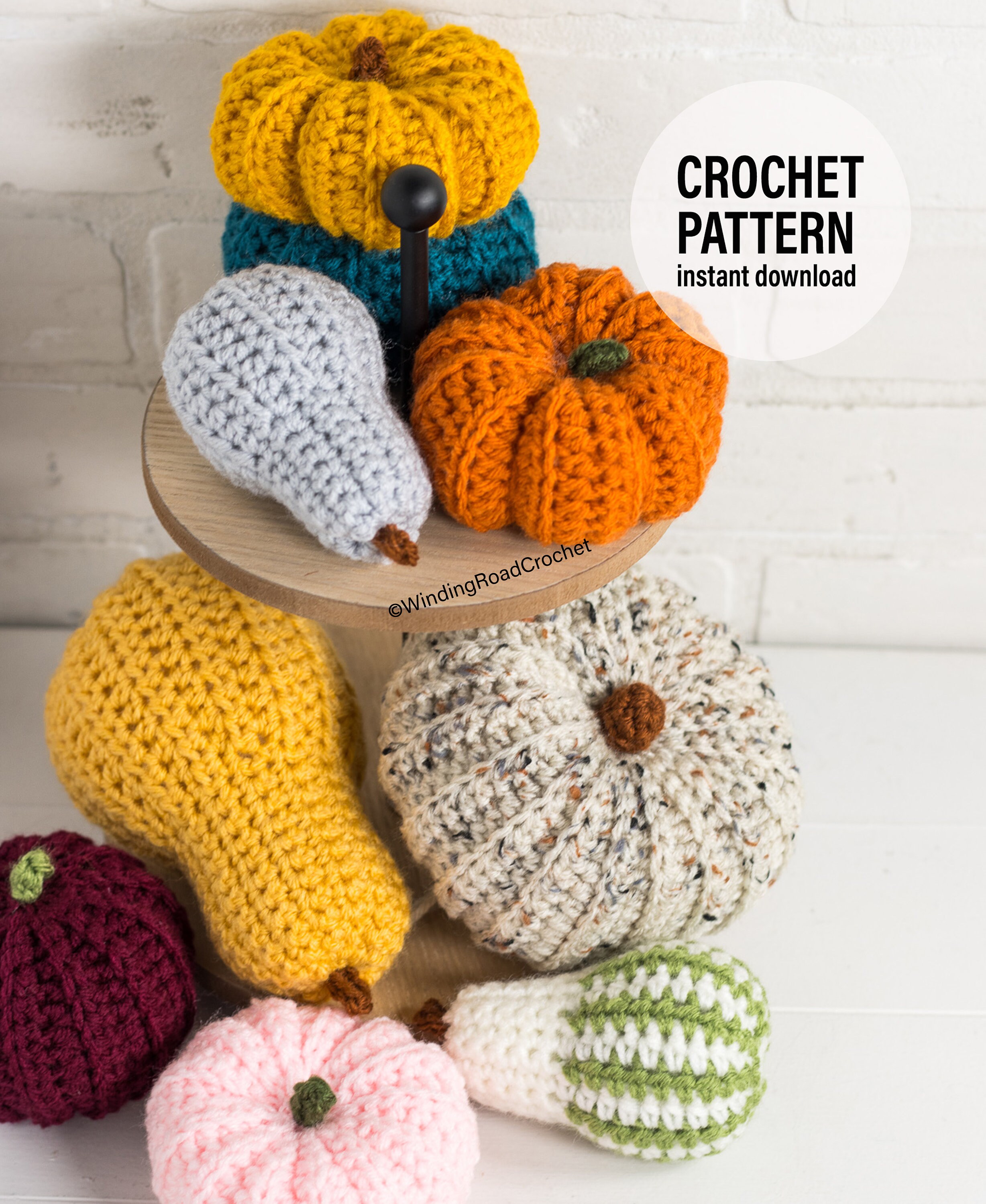 CROCHET PATTERN X Crochet Pumpkins and Gourds Pattern, English PDF ...