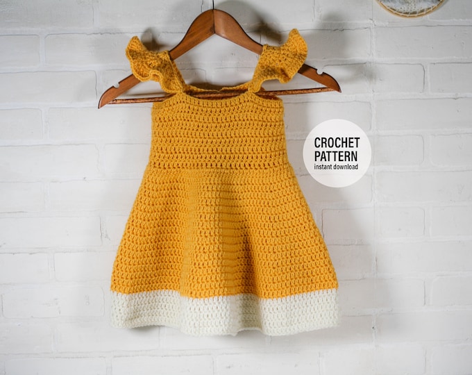 Easy Toddler Dress X CROCHET Pattern, Sizes 12 Months Through 4T ...