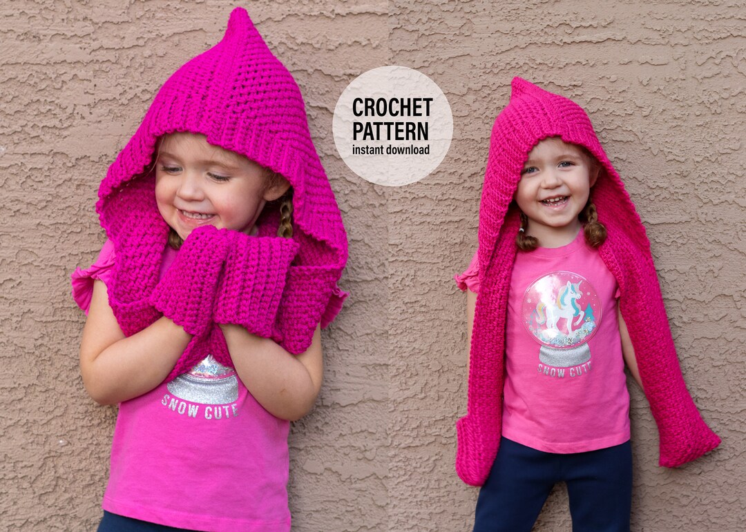 CROCHET PATTERN X Hooded Scarf Pattern, English PDF Download ...