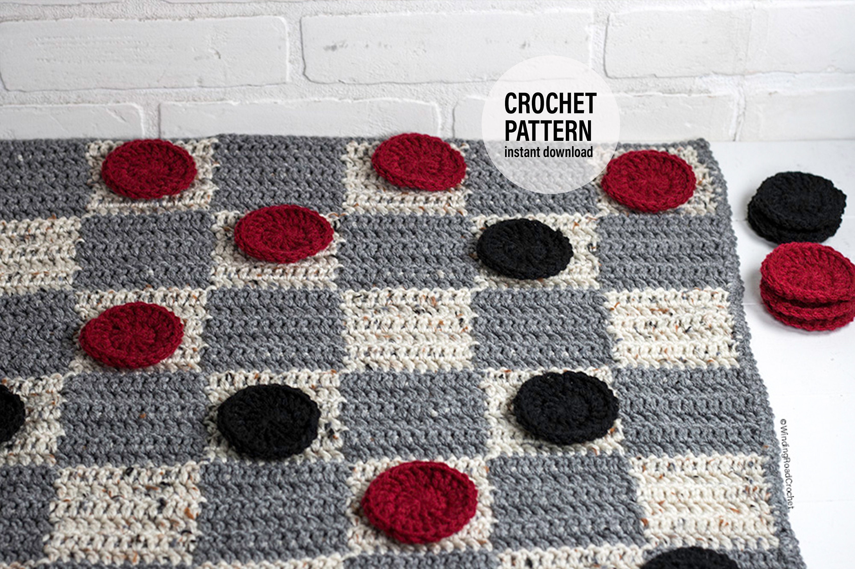 CROCHET PATTERN X Crochet Checkerboard Pattern English PDF - Etsy