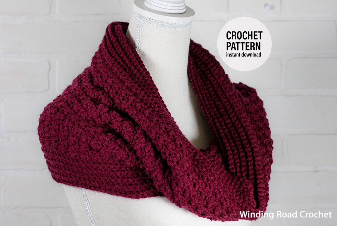 CROCHET PATTERN X Textured Cowl Crochet Pattern, English PDF Download ...