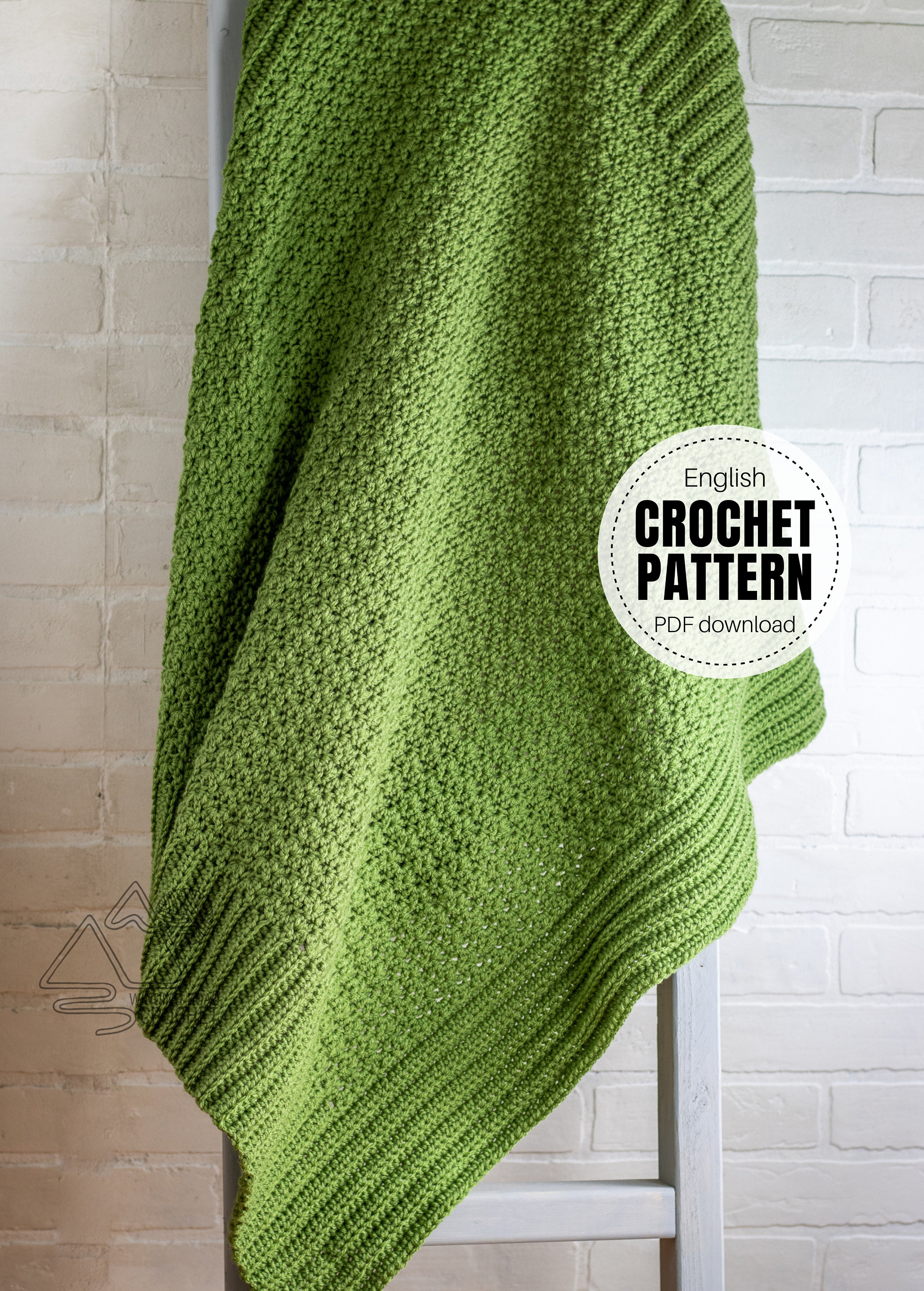 CROCHET PATTERN X Crochet Big Border Blanket Pattern, English PDF ...