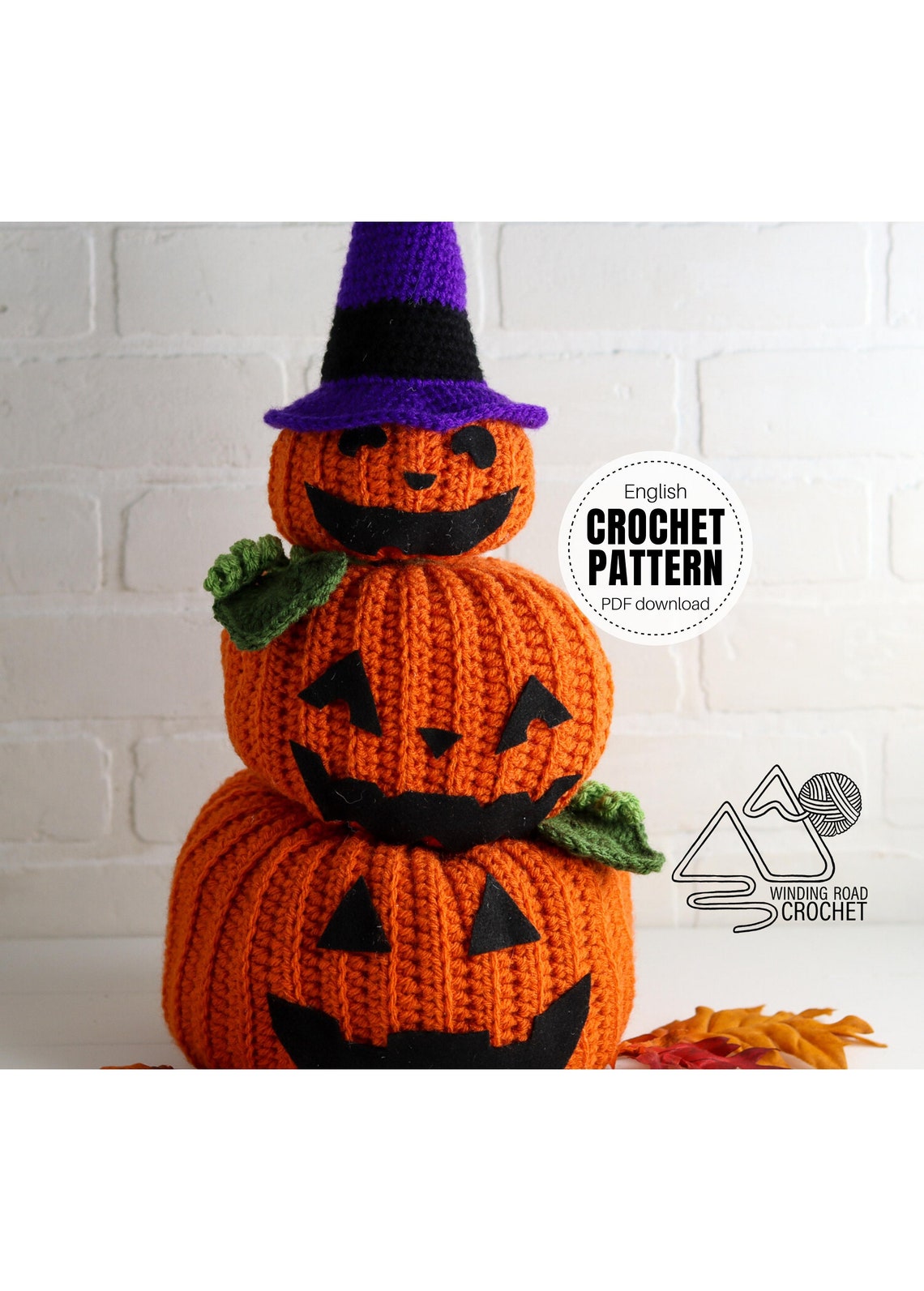 CROCHET PATTERN X Crochet Stacked Pumpkins Pattern English - Etsy