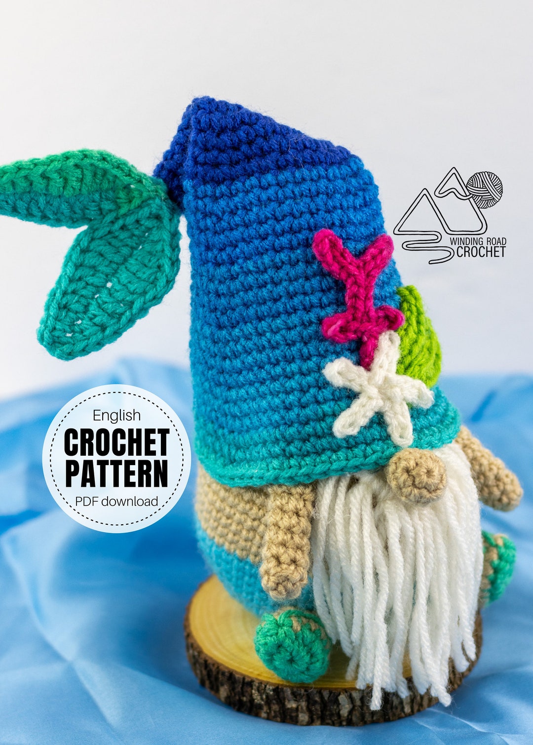 CROCHET PATTERN X Crochet Mermaid Gnome, English PDF Download, Fish ...