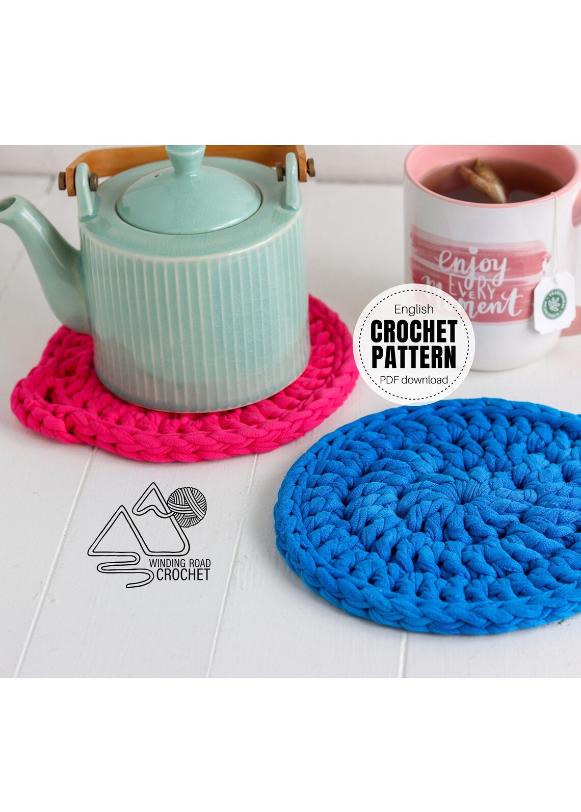CROCHET PATTERN X Crochet Trivet Pattern English PDF - Etsy
