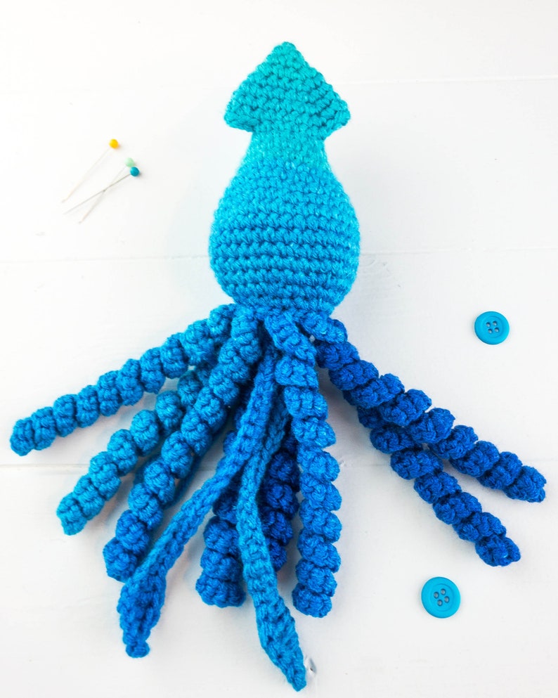 CROCHET PATTERN X Crochet Amigurumi Squid Pattern, Preemie Squid ...