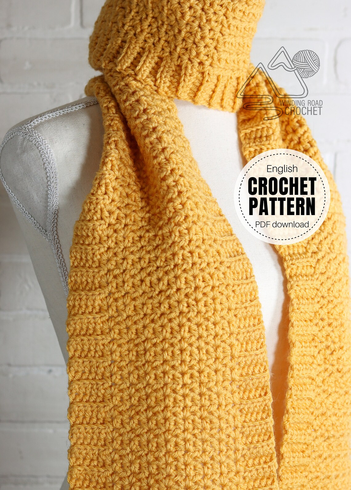 CROCHET PATTERN X Crochet Scarf Pattern English PDF Download | Etsy