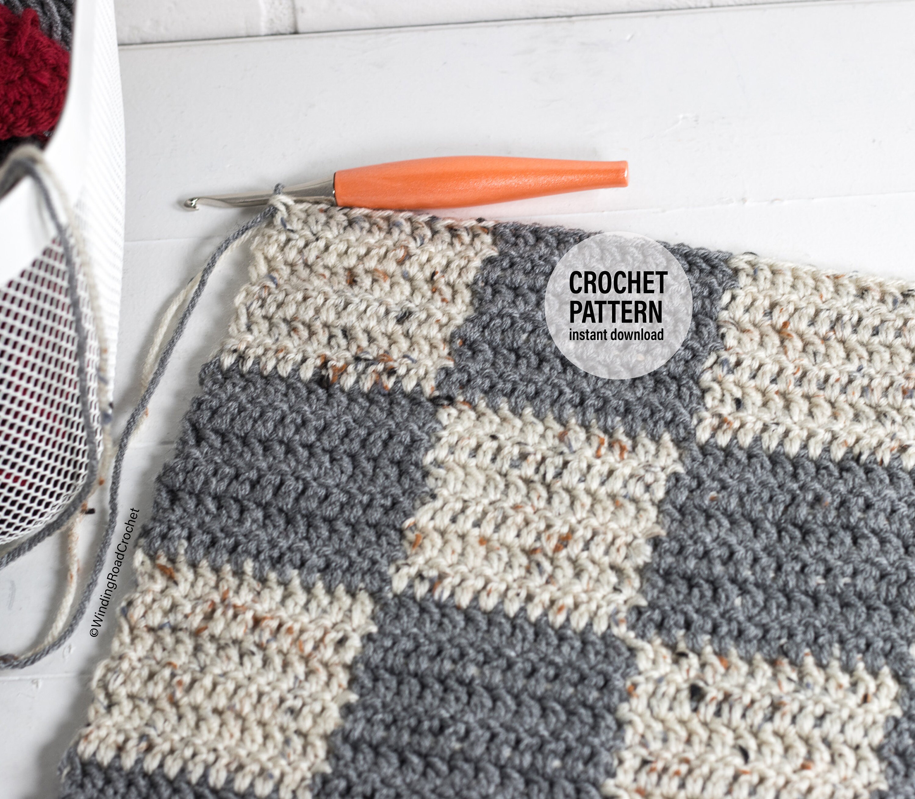 CROCHET PATTERN X Crochet Checkerboard Pattern English PDF - Etsy