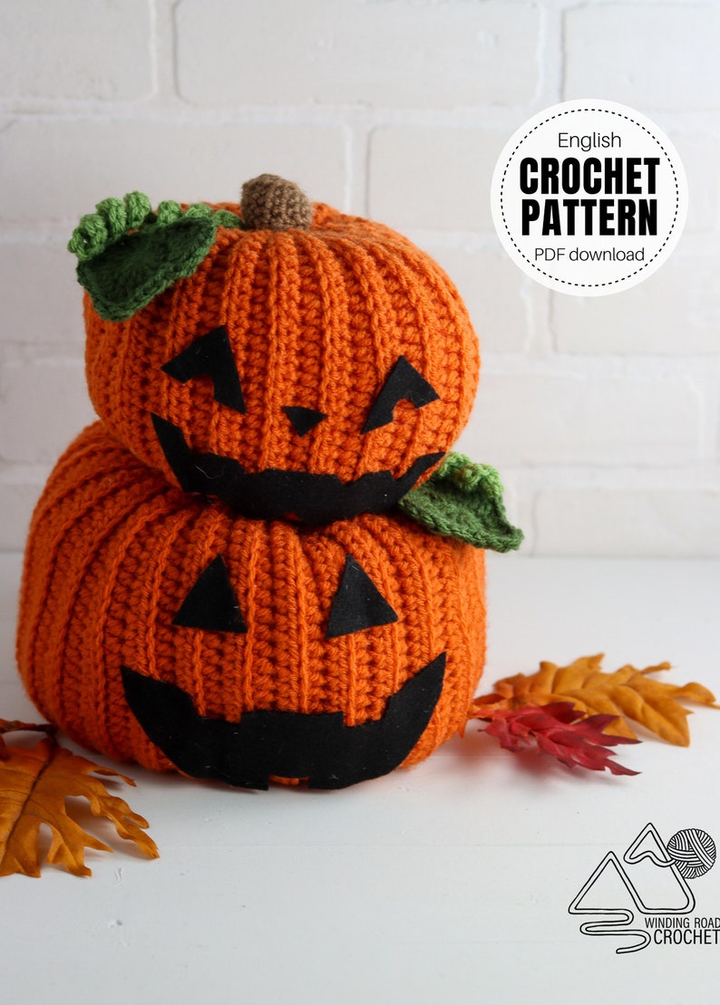 CROCHET PATTERN X Crochet Stacked Pumpkins Pattern, English PDF ...
