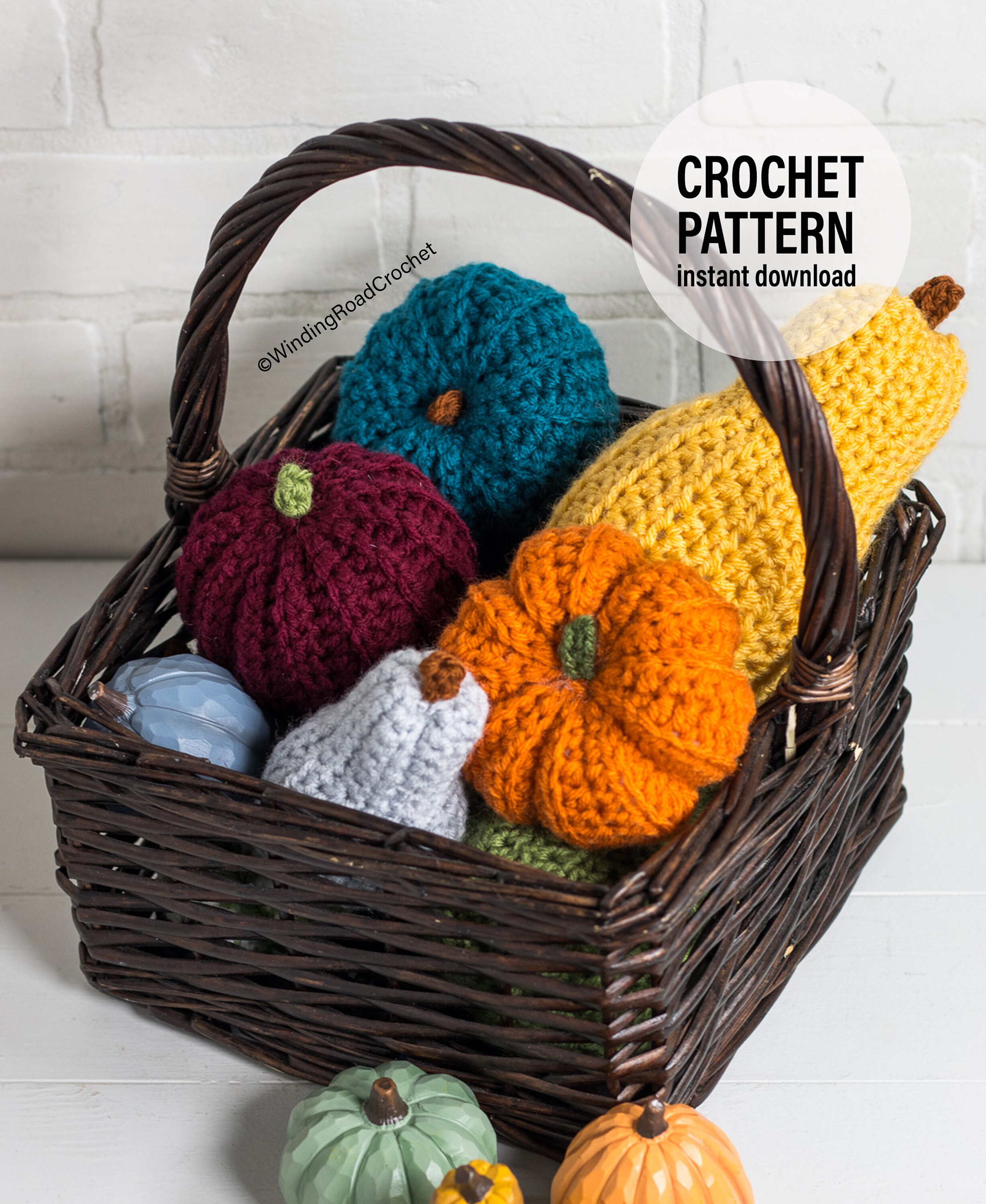 CROCHET PATTERN X Crochet Pumpkins and Gourds Pattern, English PDF ...