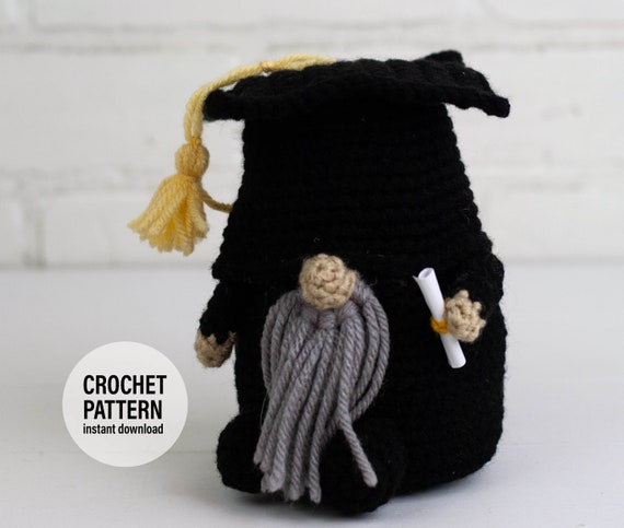 CROCHET PATTERN X Graduation Gnome X English PDF Pattern Only - Etsy