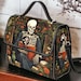 Gothic Skeleton Reading Satchel, Dark Academia Skeleton Library Floral ...