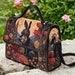 Dark Cottage Goth Rabbit and Gothic Floral Satchel, Dark Cottagecore ...