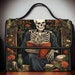 Gothic Skeleton Reading Satchel, Dark Academia Skeleton Library Floral ...